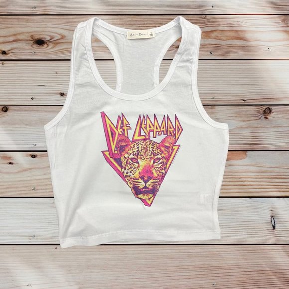 Tops | Def Leppard Cropped Tank Top | Poshmark